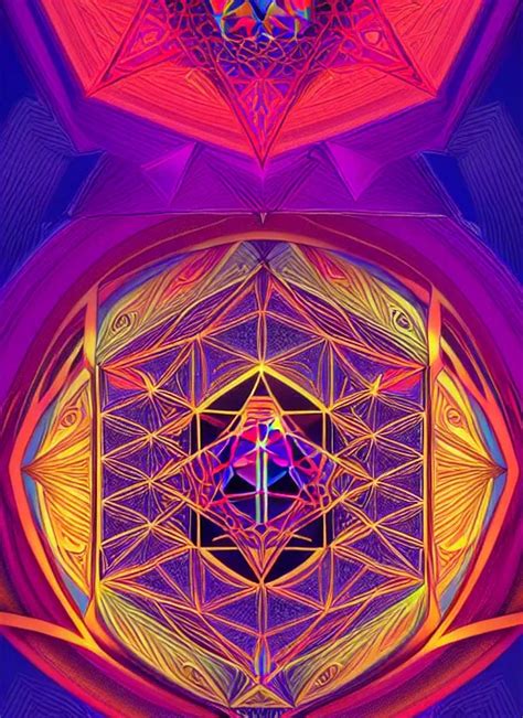 Sacred Geometry Print Black Diamond Rainbow Stable Diffusion OpenArt