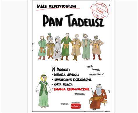 Pan Tadeusz 22 Karty Pracy W Trzech Wersjach Polonistka YouTuberka