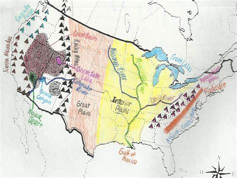Usa Physical Map With Labels