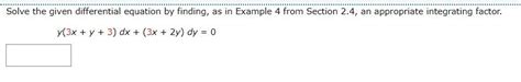solved solve the given differential equation by finding as