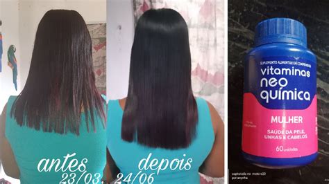vitamina para o cabelo crescer minha experiência neo química YouTube