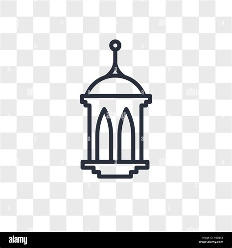 Islamic Lantern Vector Icon Isolated On Transparent Background Islamic