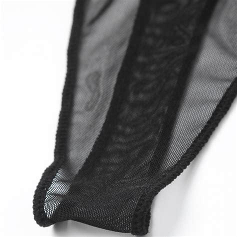 Men Mesh See Through Bulge Pouch G String Bikini High Cut Thong