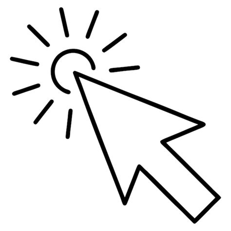 Premium Vector Mouse Pointer Arrow Clicked Or Cursor Click Line Art