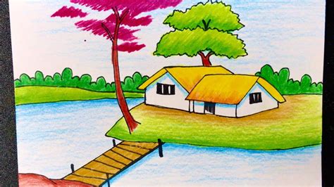 Hướng dẫn cách vẽ ngôi nhà trong tranh lớp 7 với bút vẽ và giấy