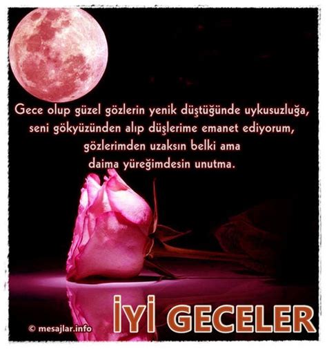 Resimli İyi Geceler Mesajları Sözleri 2024