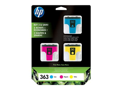 Pack De Ahorro De 3 Cartuchos De Tinta Original HP 363 Cian Magenta
