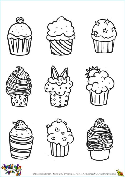 Coloriage Cupcake Kawaii Bestof Galerie Coloriage Serie De Cupcakes Et