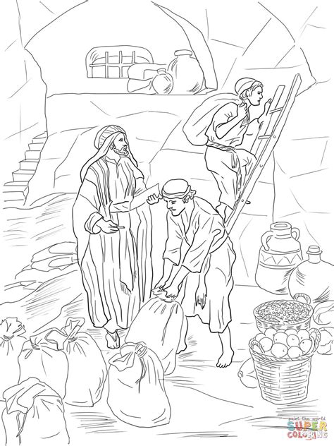 Dibujo de El Profeta Malaquías guarda obsequios en el Templo para