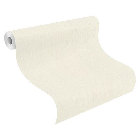 Rasch Trianon XIII Vliestapete Textil Cremeweiß Uni 10 05 x 0 53 m