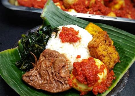 Resep Nasi Campur Gudeg Telur Tahu Tempe Oleh Hadleny Kitchen Cookpad