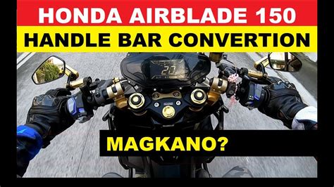 First Conversion In Ph Honda Airblade With Naked Handle Bar Youtube