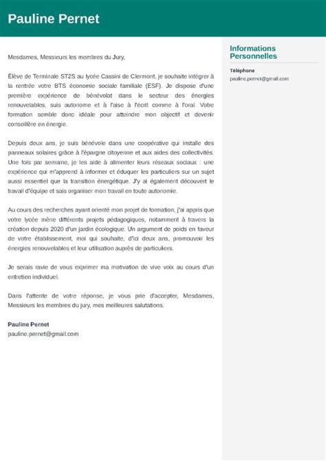 Lettre de motivation BTS ESF 10 exemples pour la réussir
