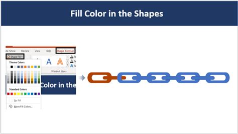 how to design cross linked chains in powerpoint