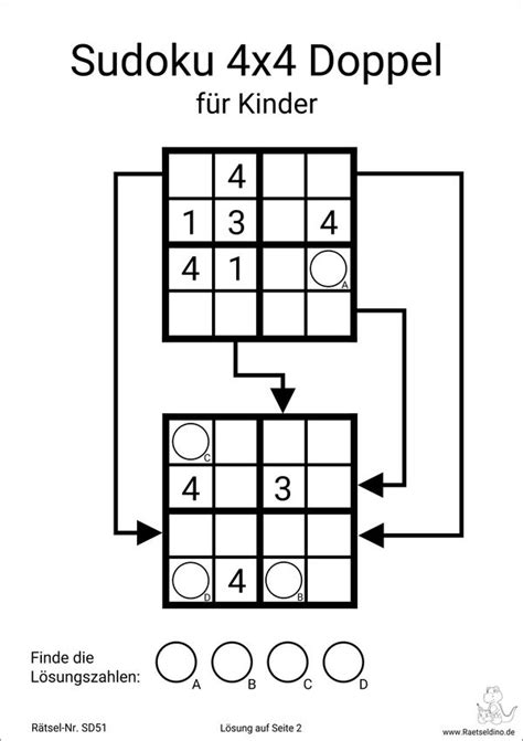 Sudoku Doppel Zahlenr Tsel F R Kinder