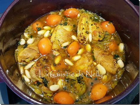 Tajine de Poulet à l Abricot Menthe et Amandes LA CUISINE DE NELLY
