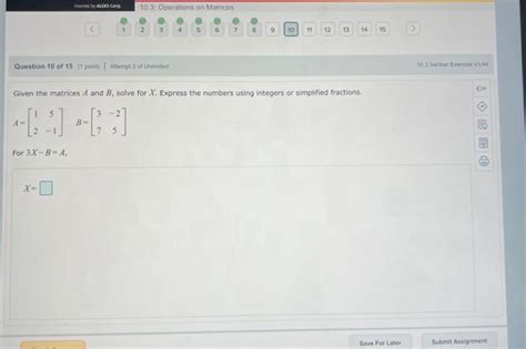 [solved] given the matrices a and b solve for