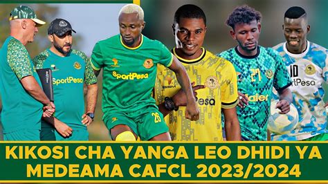 Kikosi Cha Yanga Kinachoanza Leo Dhidi Ya Medeama Mechi Ya Ligi