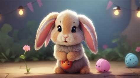 Coelho Bonito Dos Desenhos Animados Foto Premium
