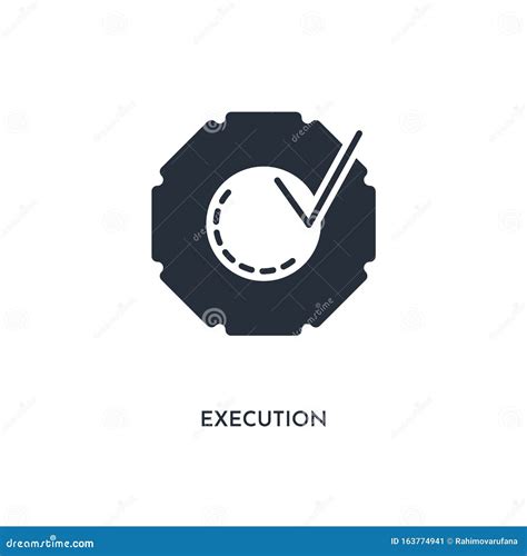 Execution Icon Simple Element Illustration Isolated Trendy Filled