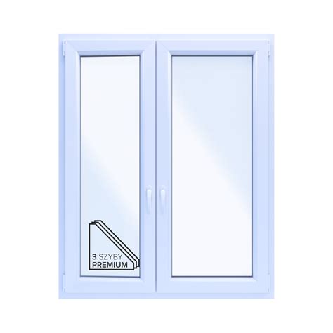 Okno PCV 3 szybowe fasadowe 85 O33A białe 1165x1435 mm otwierane do