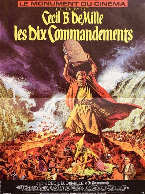 THE TEN COMMANDMENTS 1956 RE RELEASE POSTER US 1960 SIGNED BY
