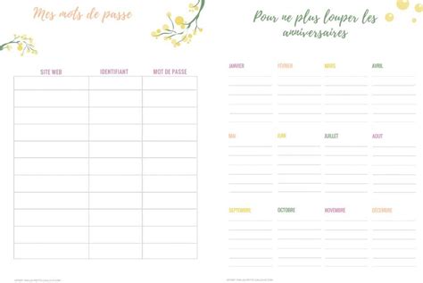 Mon bullet journal numérique imprimable Blog Les petits cailloux