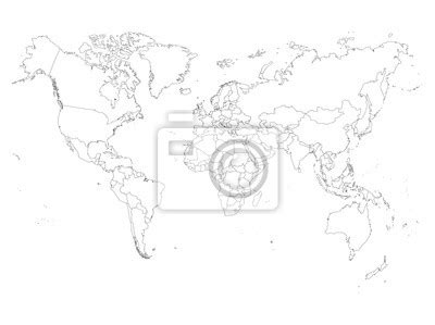 Mappa Politica Del Mondo Mappa Vuota Per Il Quiz Scolastico Dipinti