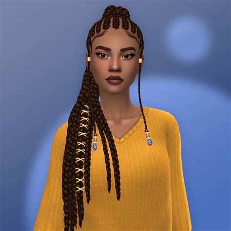 Qicc Aamira Hair Files The Sims 4 Create A Sim Curseforge