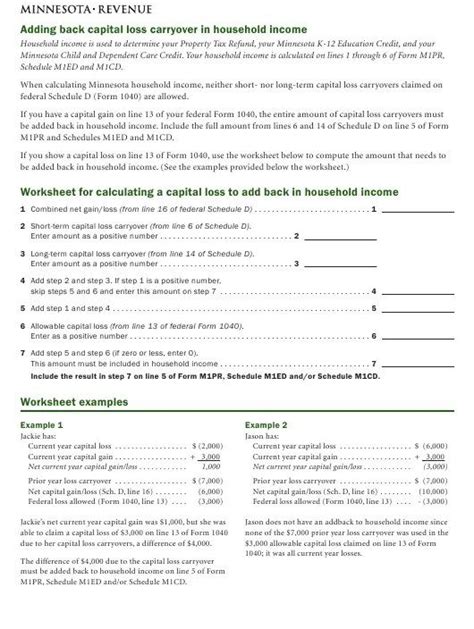 1041 Capital Loss Carryover Worksheet 2022