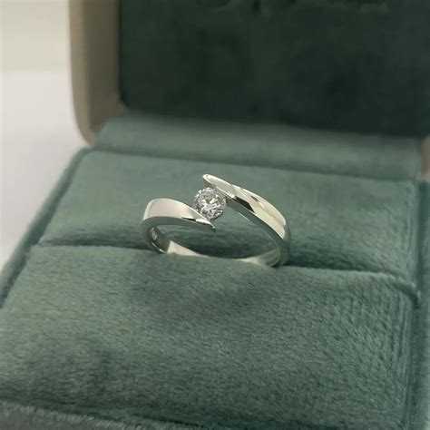 Anillo de Compromiso Plata de ley 925 Plata2F1 Diarjo Joyería