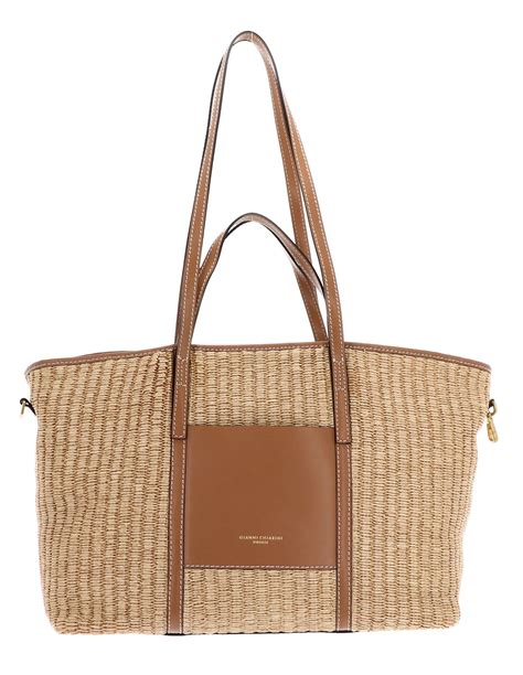 GIANNI CHIARINI Superlight Shopping Bag Naturale Cuoio Modeherz