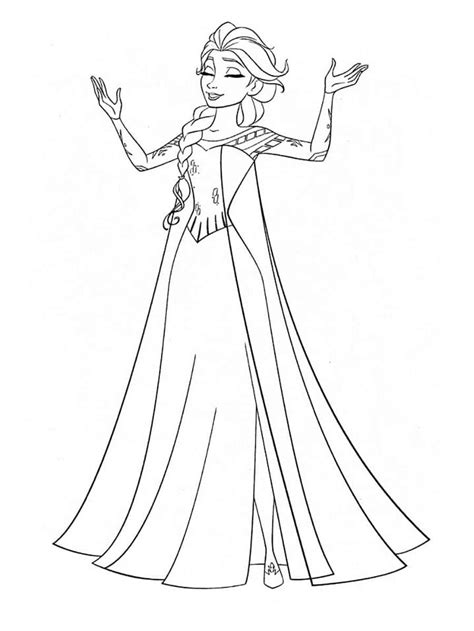 Coloriage La Reine Elsa télécharger et imprimer gratuit sur