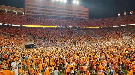 Storming The Field After Tennessee Defeated Alabama YouTube