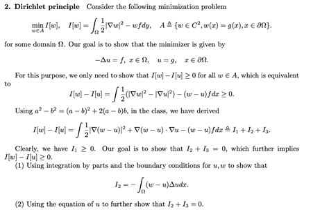 solved 2 dirichlet principle consider the following