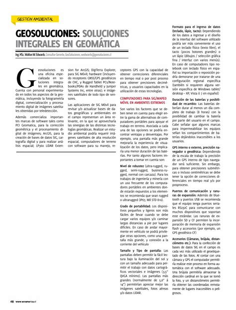 Pdf Gesti N Ambiental Geosoluciones Soluciones Integrales