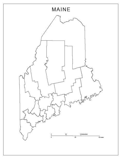 Maine County Map Printable Dolly Gabrila