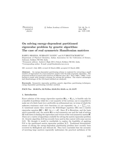 pdf on solving energy dependent partitioned eigenvalue problem by genetic algorithm the case