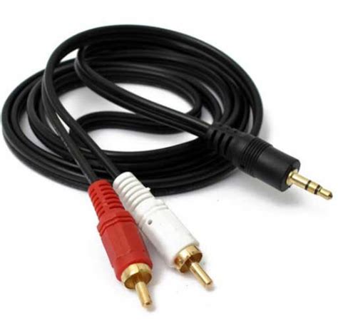 CABLE AUXILIAR DE AUDIO RCA A 3 5MM 1 8M Electronica Plett
