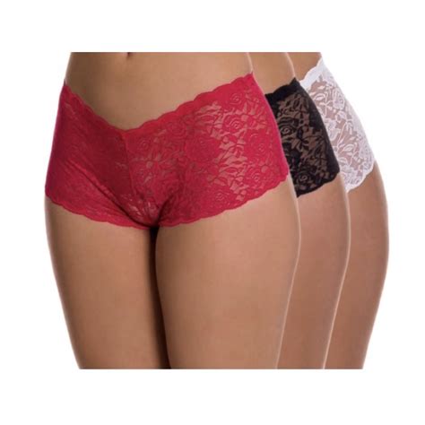 Kit Calcinha Calesson Shortinho Cale On Renda Sensual Lingerie