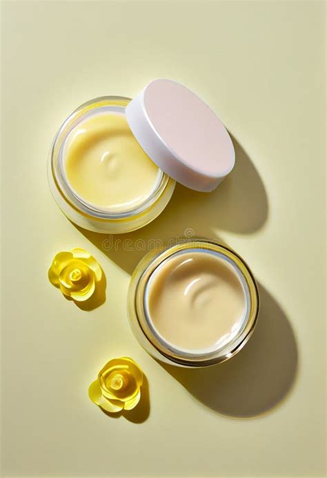 Female Skin And Body Care Cosmetic Products Set Flatlay Overhead Minimalism Ai Generated