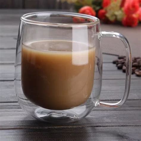 Tazas De Vidrio Doble Pared Aislamiento C Asa T Caf Cuotas Sin