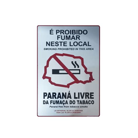 Placa Adesiva Sinalização Indicativa Proibido Fumar Neste Local