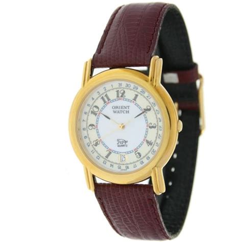 Reloj De Pulsera Orient Watch Anal Gico Para Unisex Color Rojo Correa
