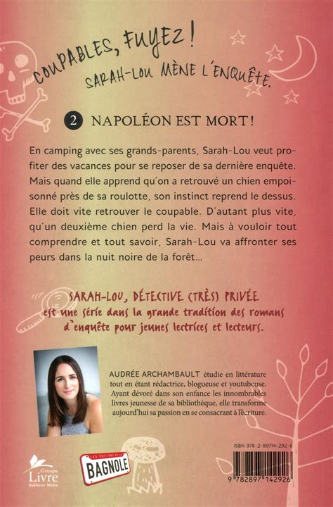 Livre Sarah Lou D Tective Tr S Priv E Napol On Est Mort