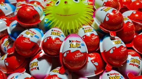 Satisfying Yummy 100 Kinder Joy Surprise Egg Toys Opening A Lot Of