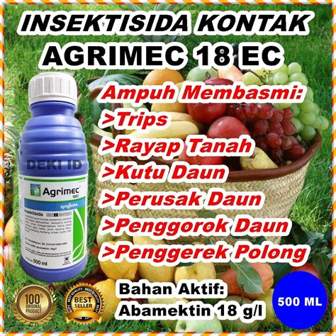 Agrimec 18 EC 500 ML Abamektin Insektisida Akarisida Kontak Obat
