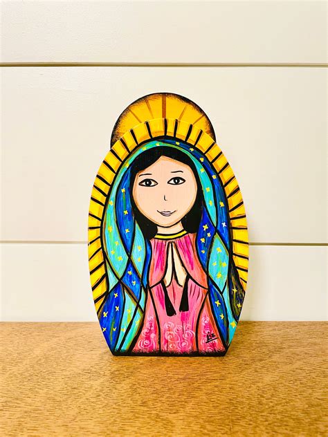 Virgen De Guadalupe Our Lady Of Guadalupe Virgin Handmade And Paint