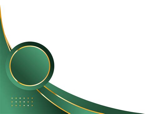 Green Gold Abstract Curve Border Or Gold Corner Border Png