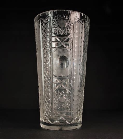 STARY WAZON SZKLANY KRYSZTAŁ KRYSZTAŁOWY PRL 24 cm 14962120353 Allegro pl